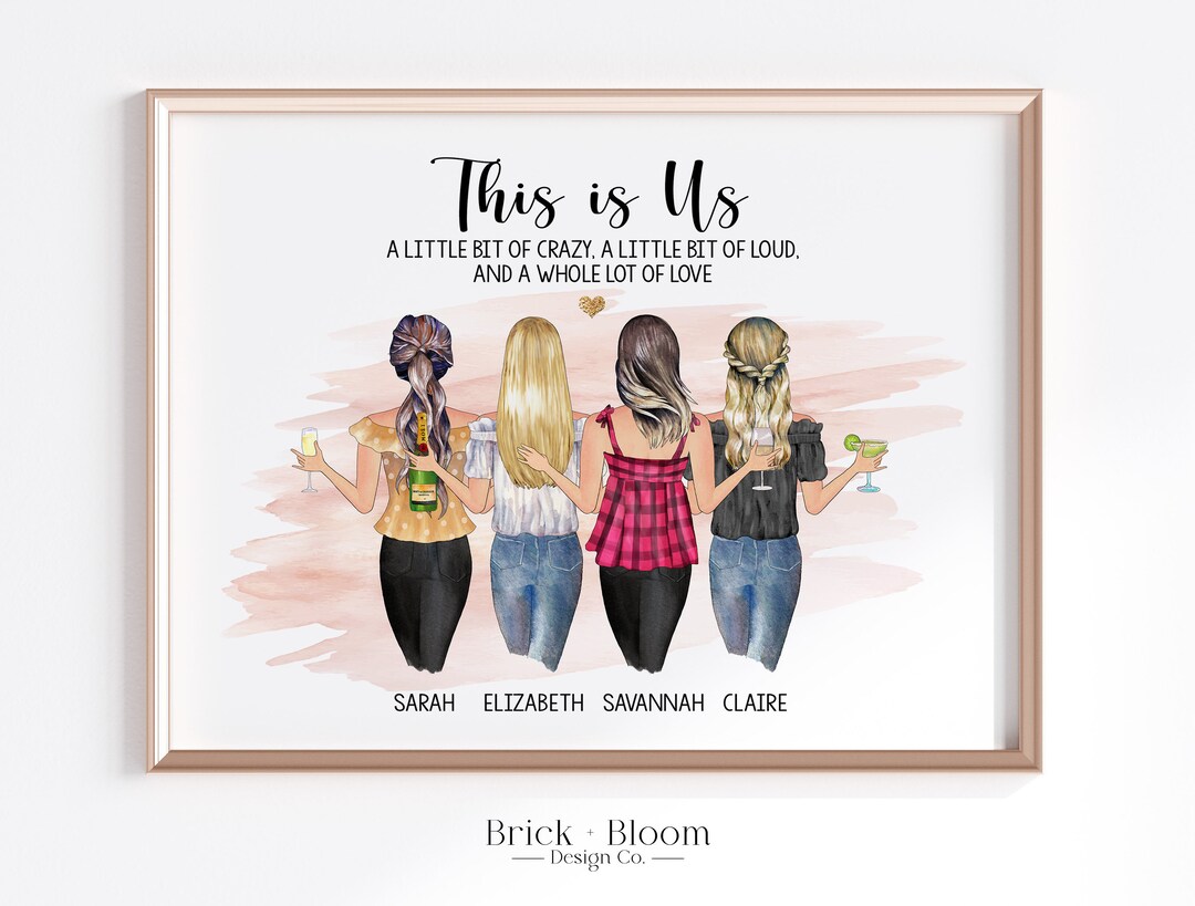 Custom Best Friend Portrait | This is Us PRINTABLE Personalized BFF ...