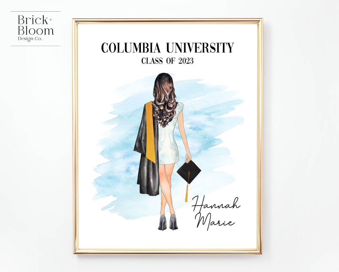 Custom Graduation Portrait | PRINTABLE Personalized Grad Gift ...