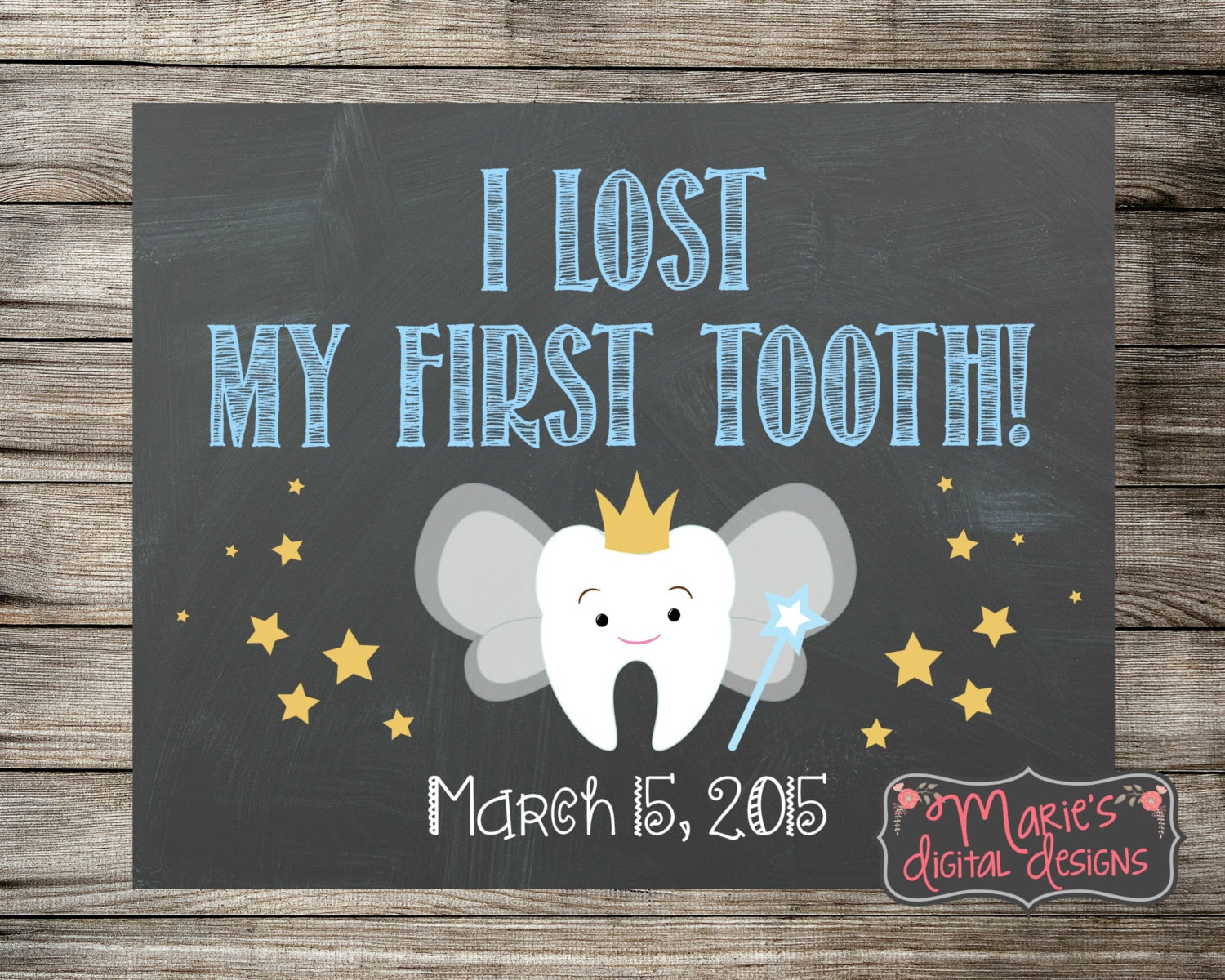 PRINTABLE I Lost My First Tooth! Chalkboard Photo Prop Sign Poster ...