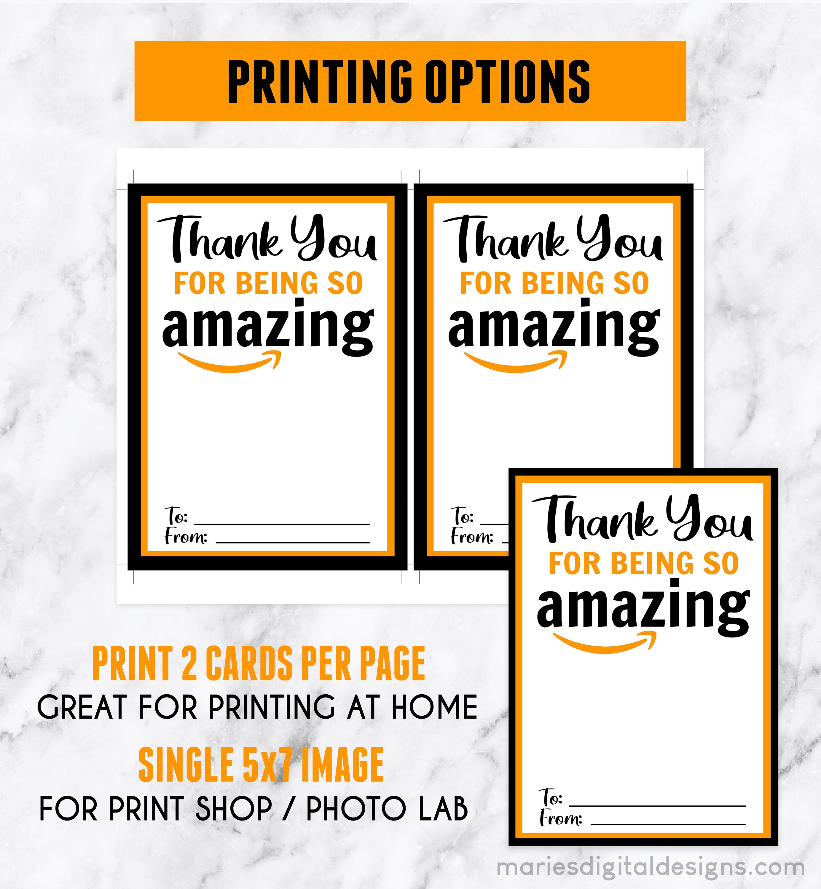 INSTANT DOWNLOAD | Thank You for Being so Amazing Amazon Gift Card ...