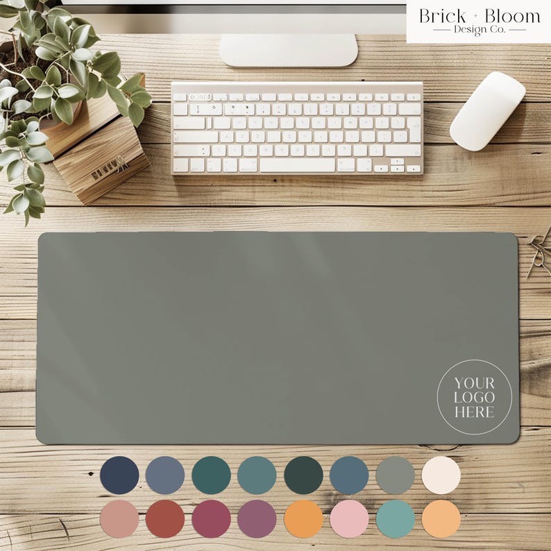 Custom Logo Desk Mat | Personalized Office Gift | Branded Corporate ...