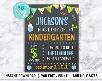 SHARK First Day of School Sign First Day of First Grade Sign - Etsy