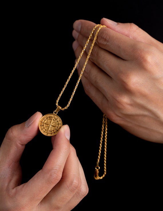 Mens gold medallion pendants store