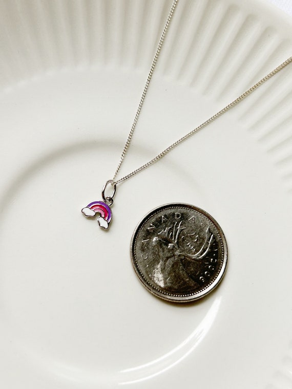 Rainbow necklace silver store