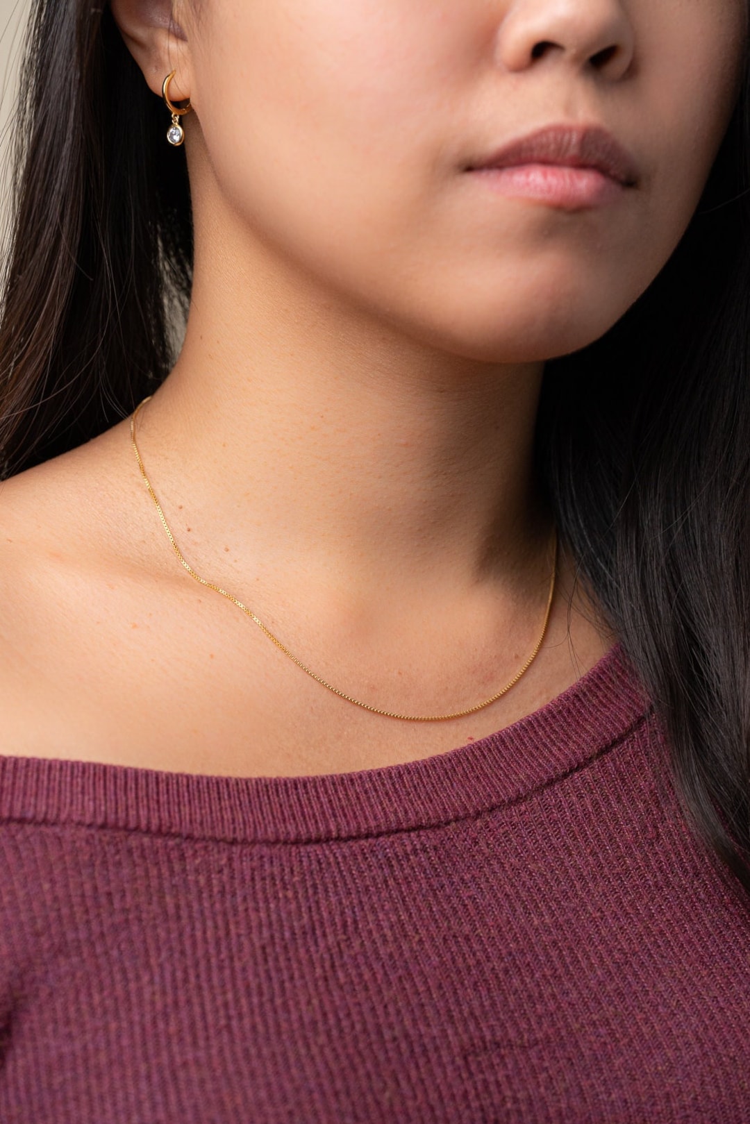 10K Gold Box Chain | 1 Mm Fine Gold Chain | Thin Gold Chain | Gold ...