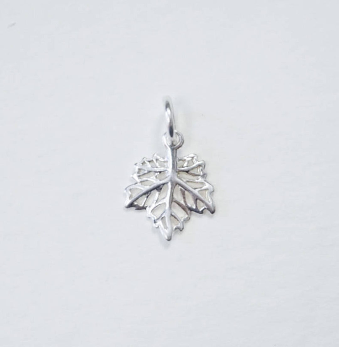 Sterling Silver Filigree Maple Leaf Charm - Etsy