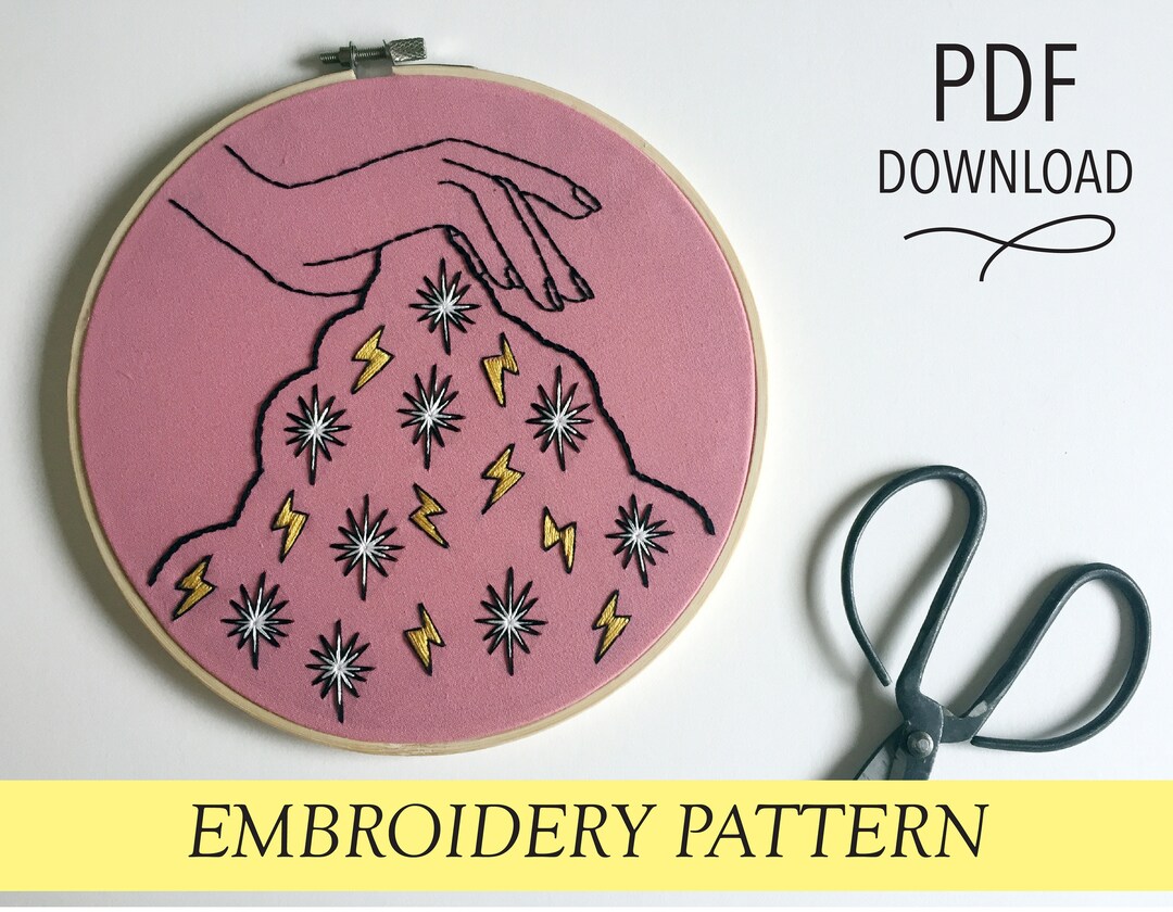 Black Magic Revenge // Hand Illustration With Stars and Lightning Bolts ...