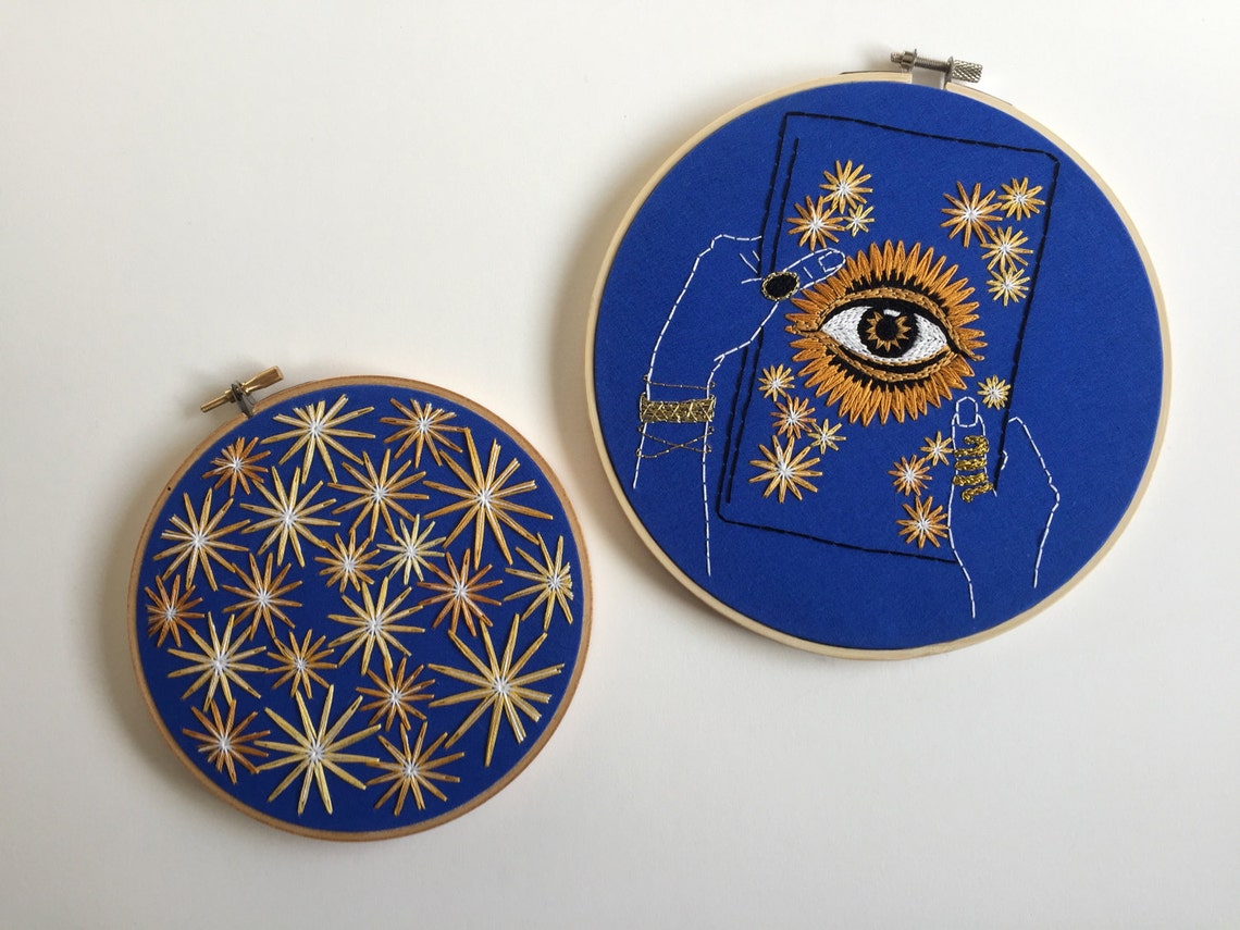 Evil Eye Book With Hands Pattern Hand Embroidery Modern | Etsy