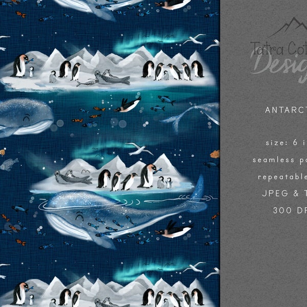 Penguin Fabric - Etsy