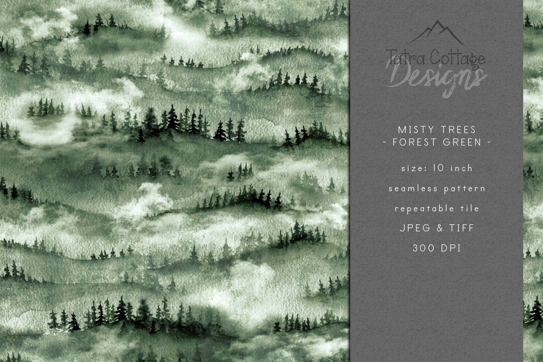 Seamless Pattern Digital Forest File for Background, Paper or Fabric ...