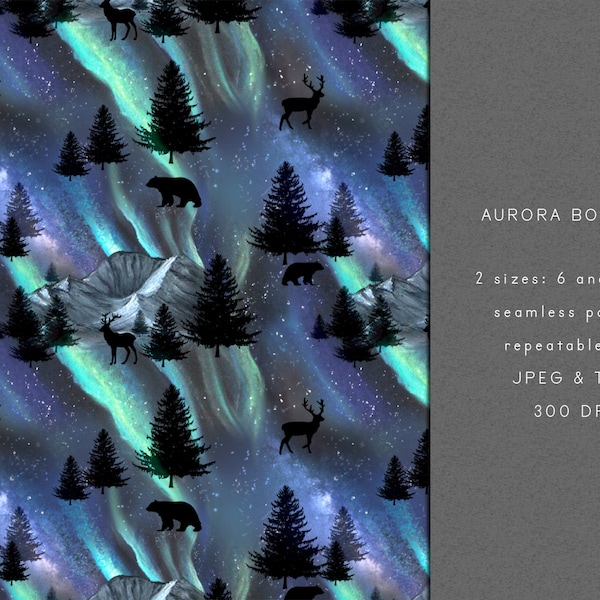 Aurora Borealis Fabric - Etsy