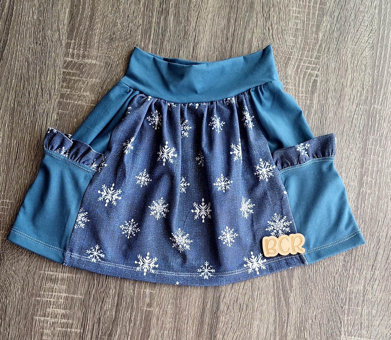 Snowflake Denim Seamless Pattern: Winter Jeans Fabric Print (commercial ...