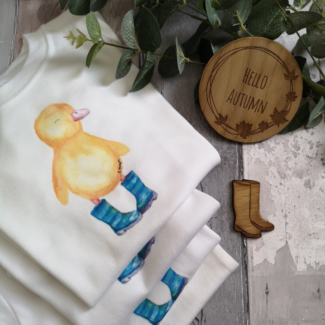 Printable Yellow Duck Buddy in Wellies PNG for Iron on Transfers ...