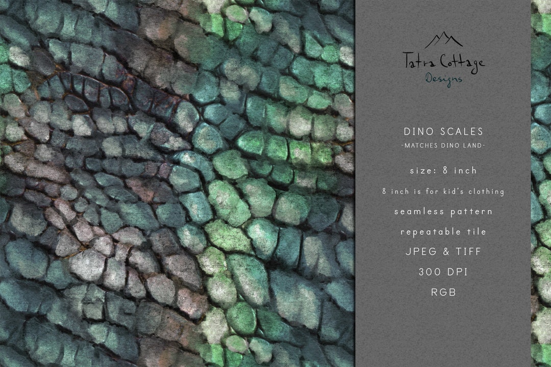 Dinosaur Seamless Pattern, Dino Trex Scales Skin Repeat Tile Surface ...