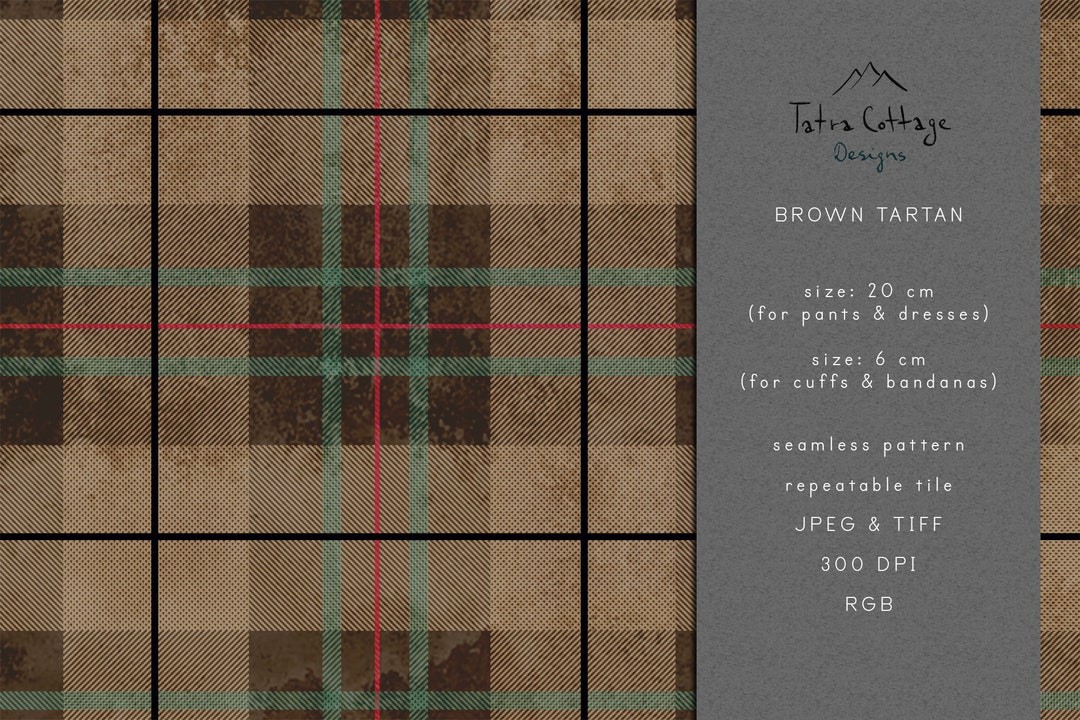 Schottenkaro Musterdesign Braun Grün, Karo Stoff Muster, Karo Digital ...