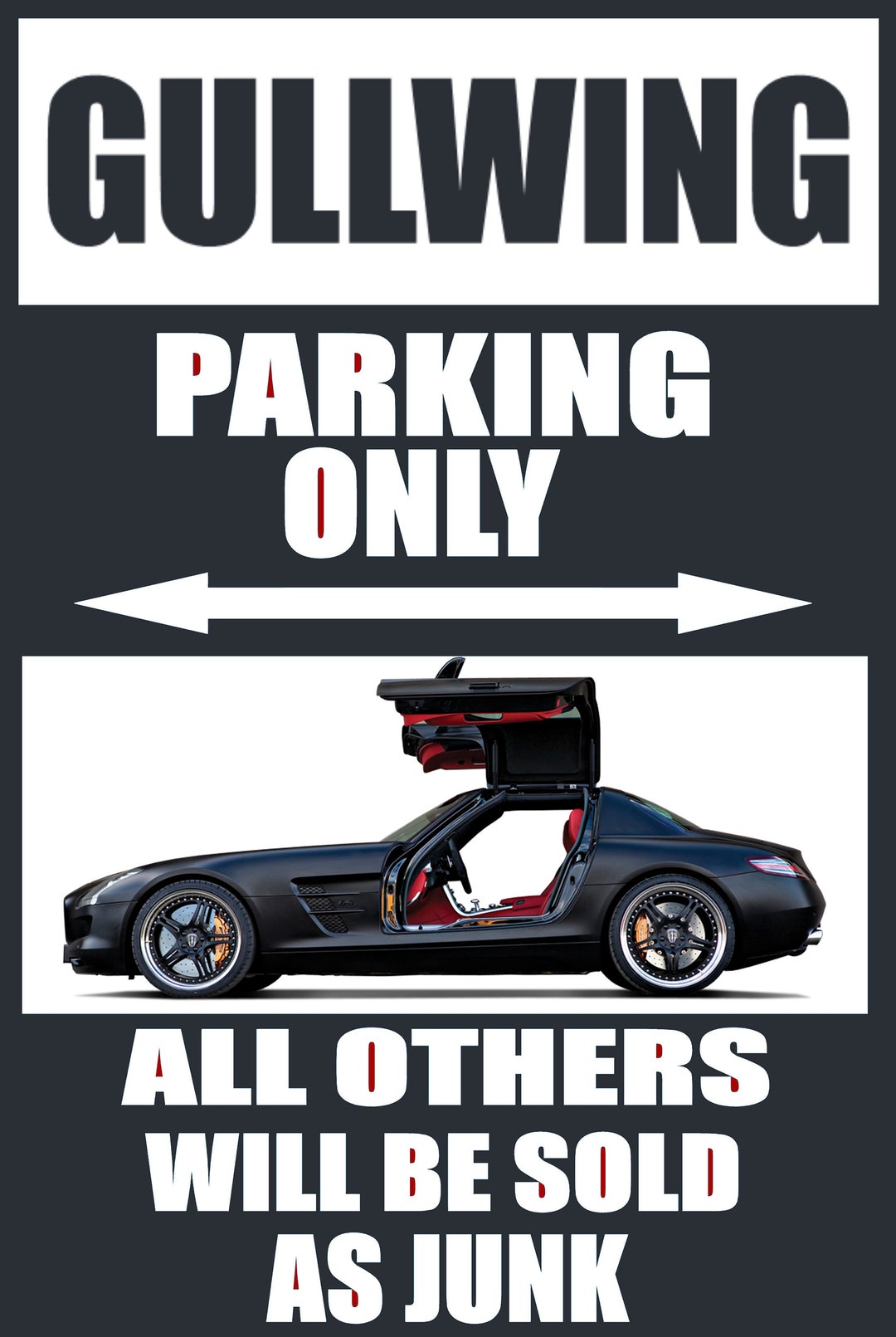 Mercedes Gullwing Parking Only 12x18 Metal Sign PH623 - Etsy