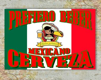 Mexican Beer Sign - Etsy