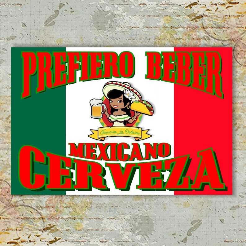 Mexican Beer Sign Metal 12x18 PH412 - Etsy