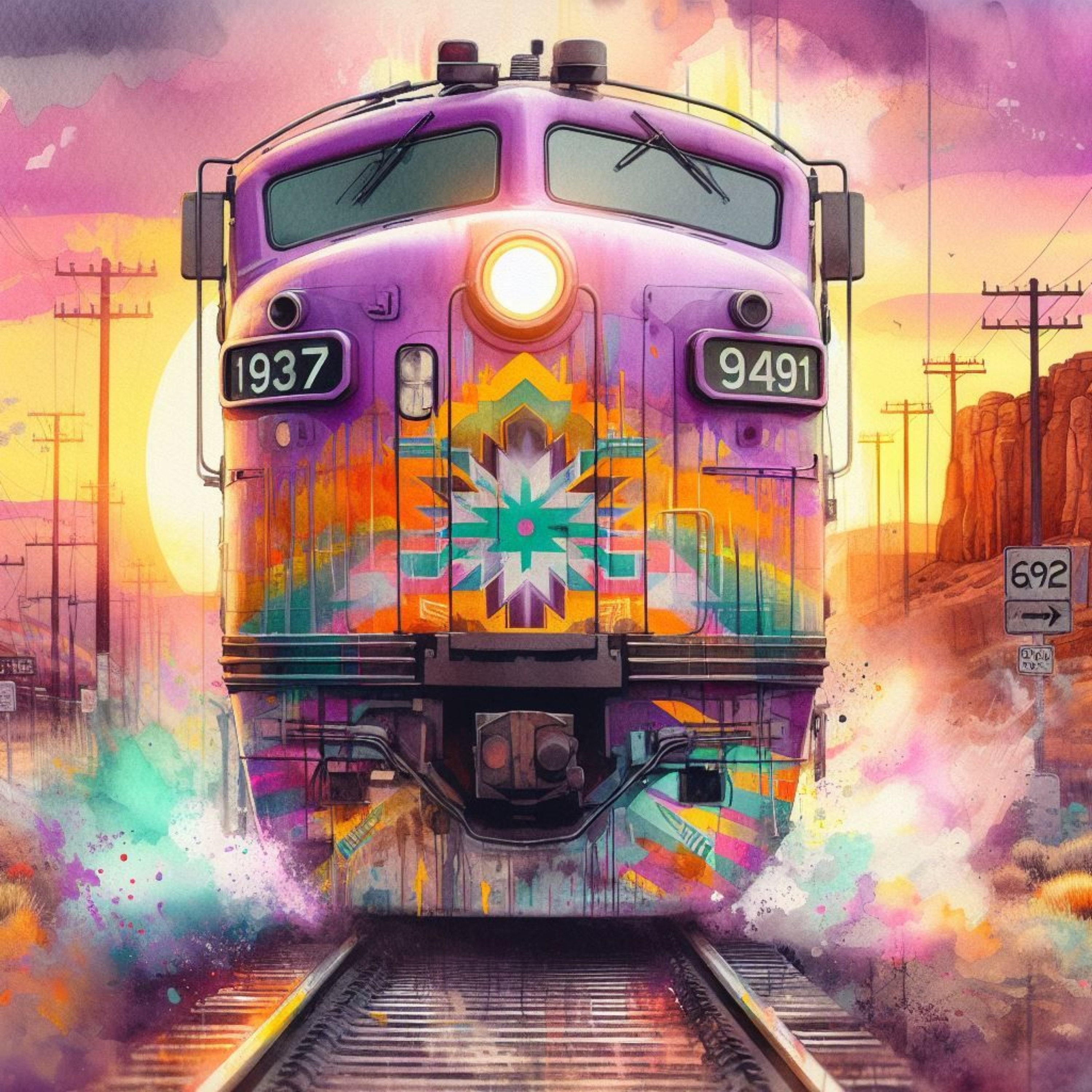 Navajo Theme Railroad Art Digital Download F75 - Etsy