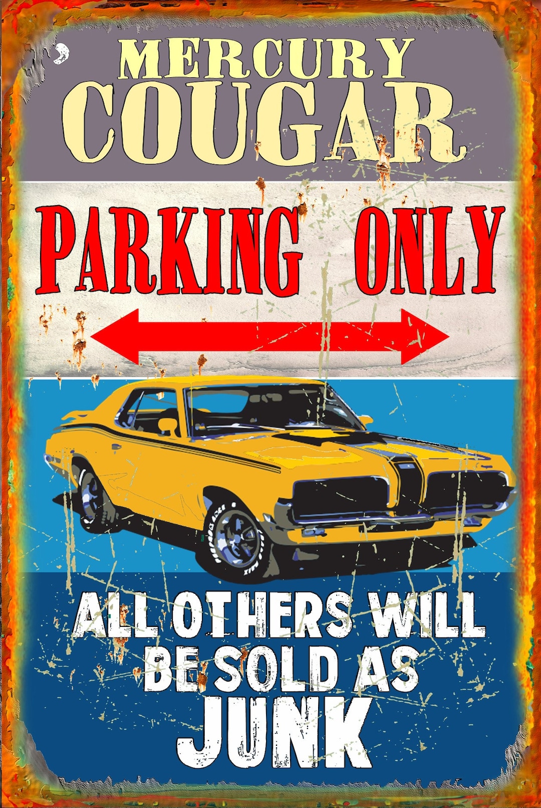 Mercury Cougar Vintage Sign 12x18 PH1013 - Etsy