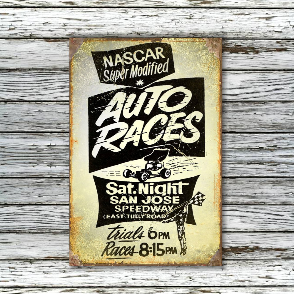 San Jose Speedway Metal Sign 12x18 - Etsy