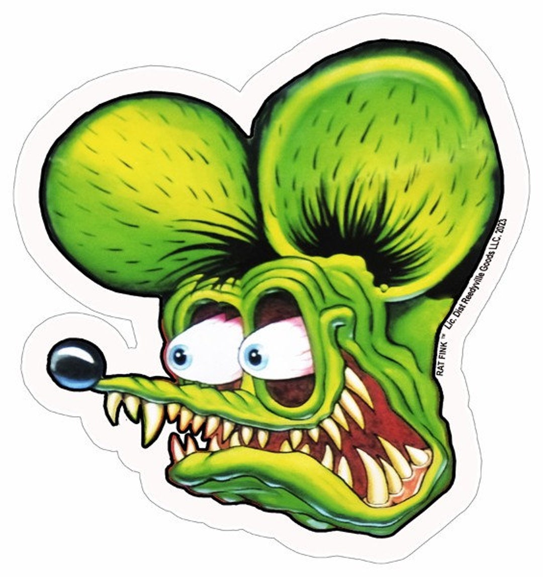 Rat Fink Head Cut Out Metal Sign by Ed Big Daddy Roth 15x16 Free ...