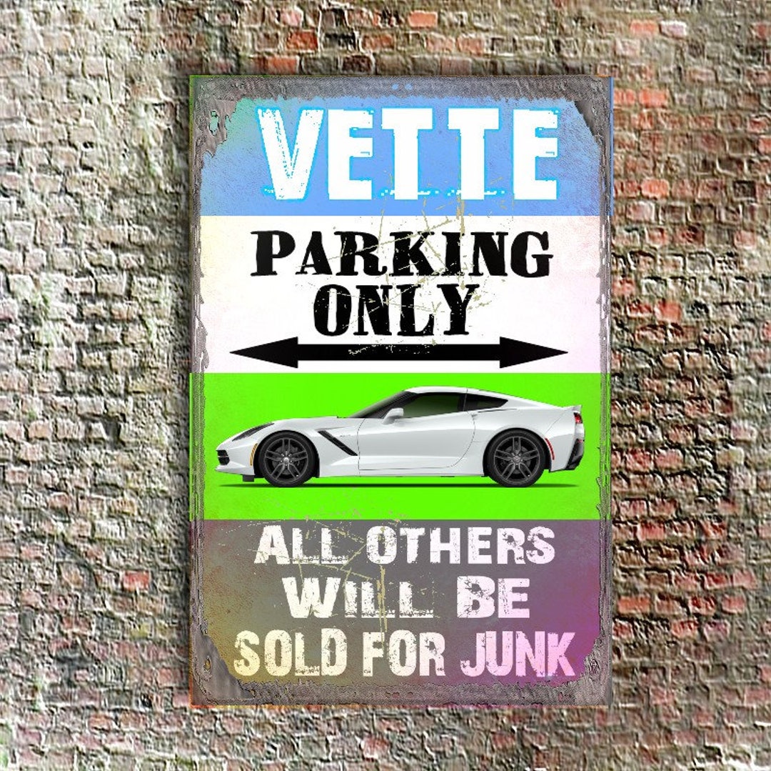 Corvette Parking Only Metal Sign 12x18 Free Shipping - Etsy