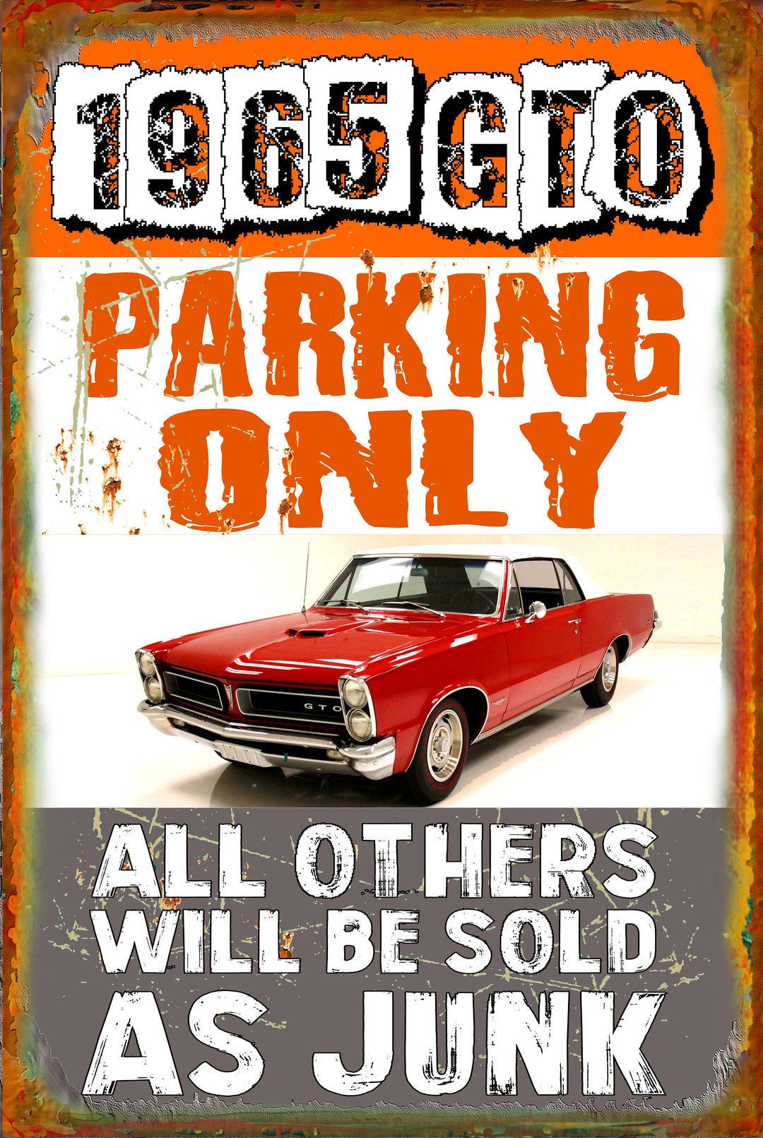 1965 GTO parking Only 12x18 Metal Sign PH665 - Etsy