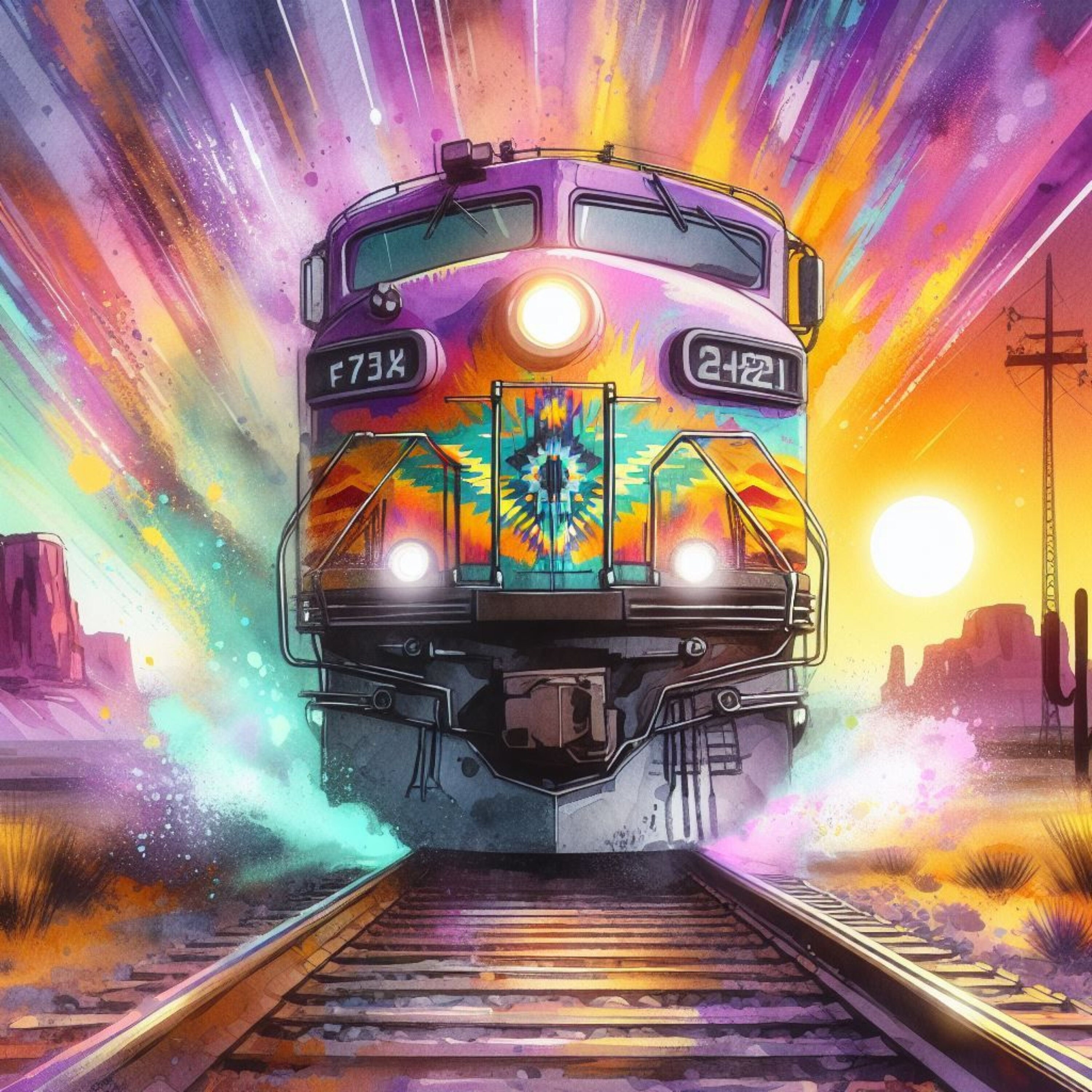 Navajo Theme Railroad Art Digital Download F75 - Etsy