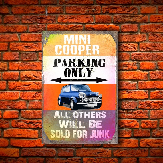 Mini Cooper 12x18 metal wall decor | Etsy