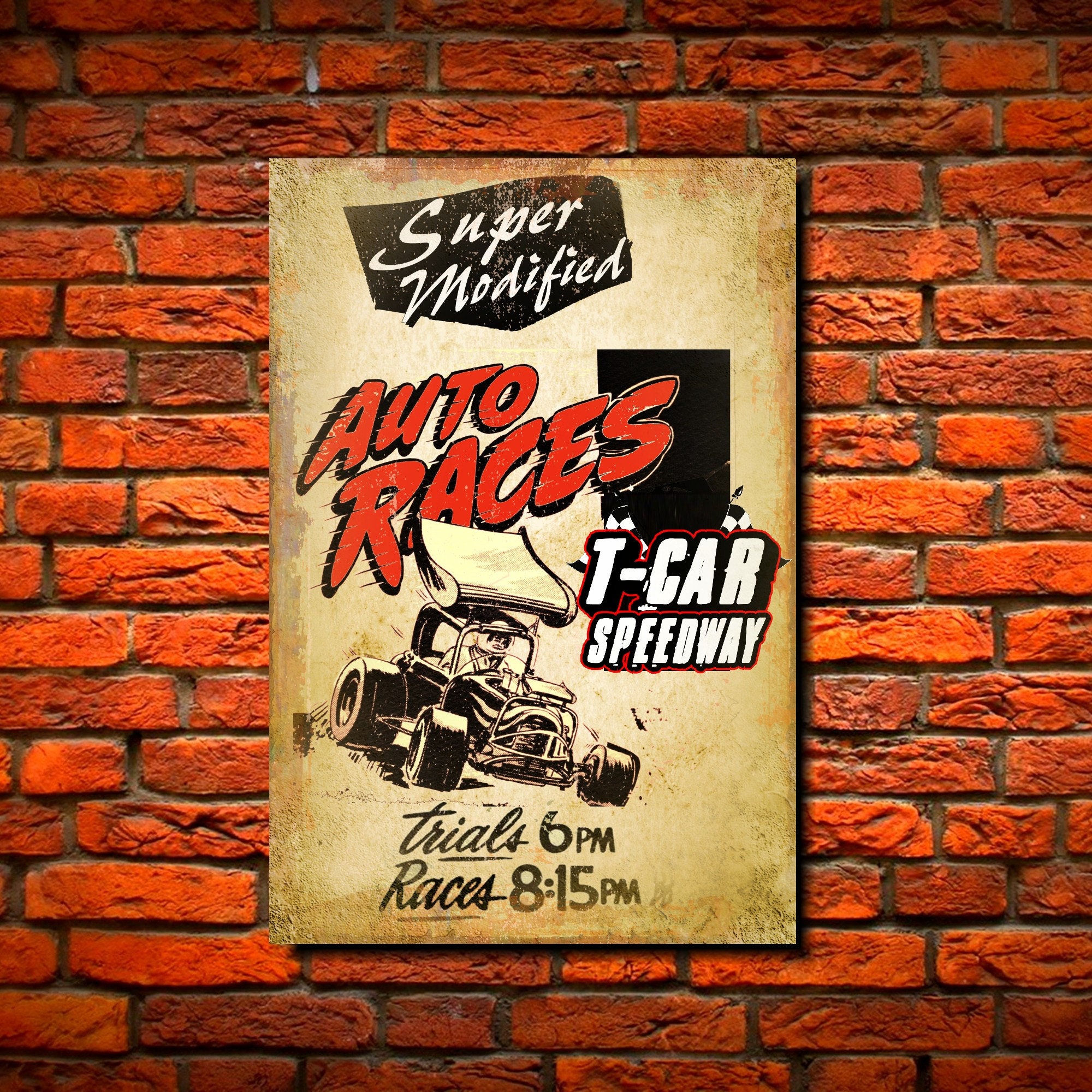 T car Speedway Vintage Metal Sign 9x12 Free Etsy t-car-speedway-vintage-metal-sign-9x12-free-etsy