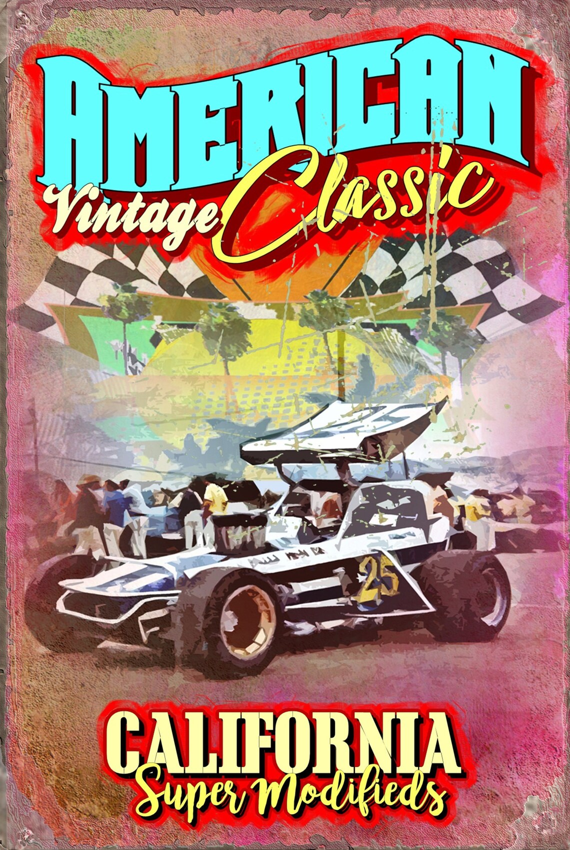 Super Modified Vintage Classic Sprint Car Metal Sign 12 X 18 - Etsy