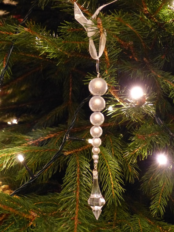 Bead icicle christmas ornaments store