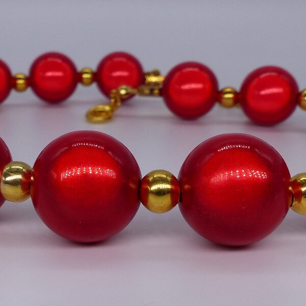 Red Statement Necklace - Etsy