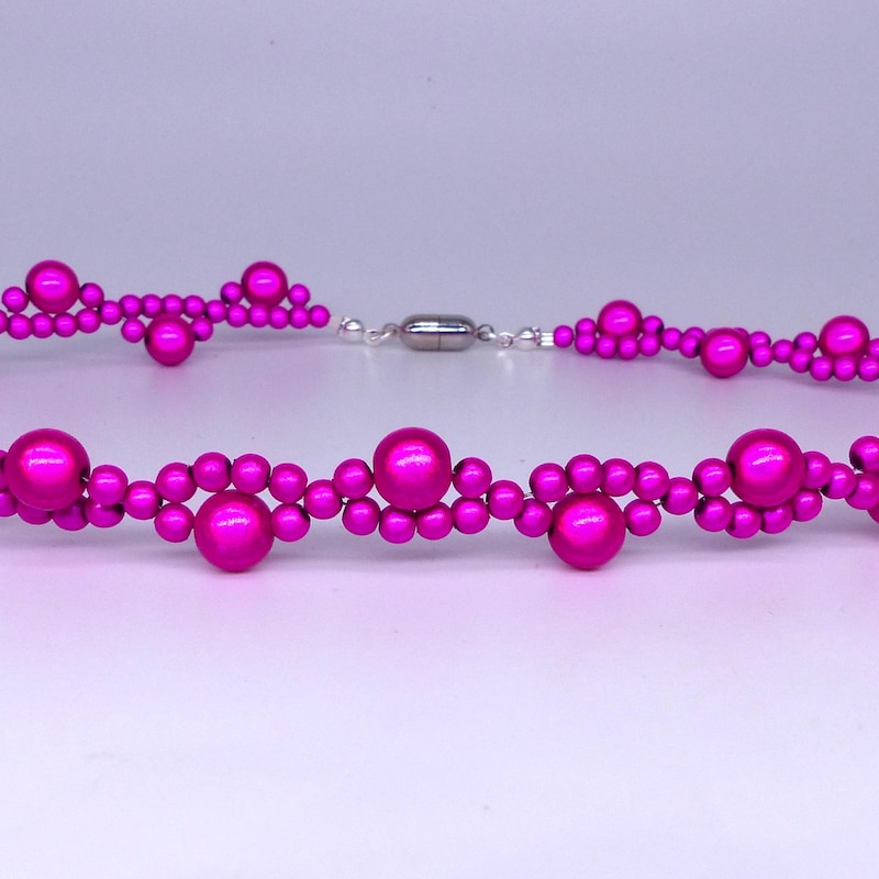 Hot Pink Necklace - Etsy