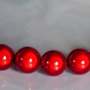 Red Miracle Bead Necklace: Cherry Statement Jewellery in Red or Gold ...