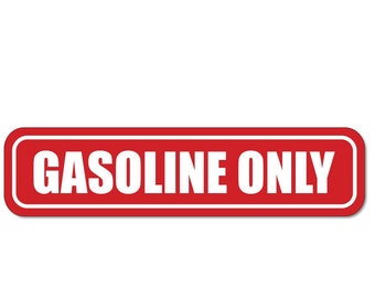 Gasoline Only Sticker - Etsy