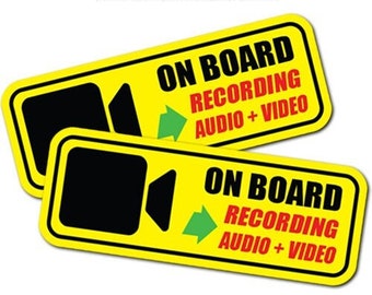 Audio and Video Recording Warning Sticker - Etsy
