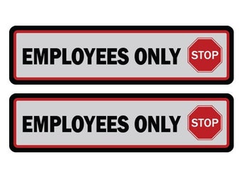 Employees Only Sticker - Etsy