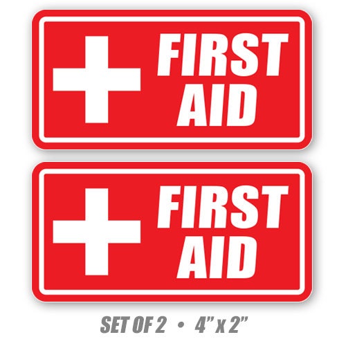First Aid Sticker Vehicle Emergency Sticker Decal Safety Kit Vinyl ...