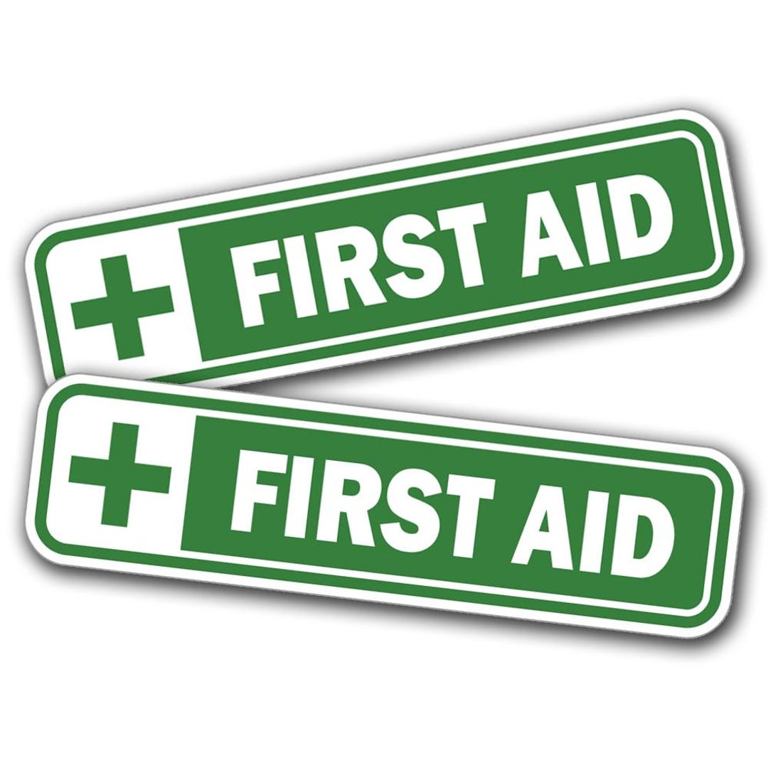 First Aid Kit Sticker Safety Emergency Vehicle Rescue Caution EMT Vinyl ...