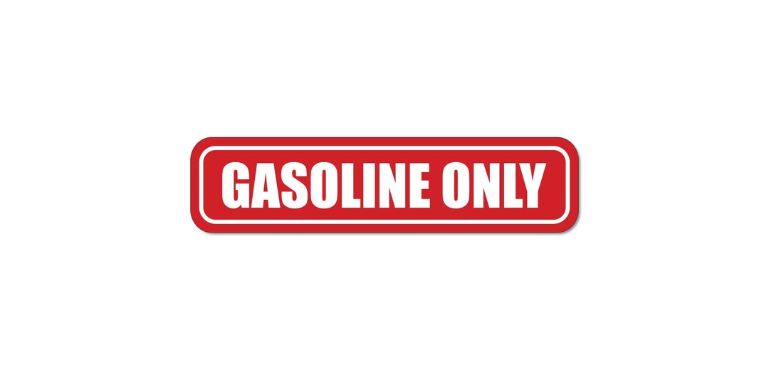 Gasoline Only Sticker Tank Fuel Door Vinyl Laminate Label - Etsy