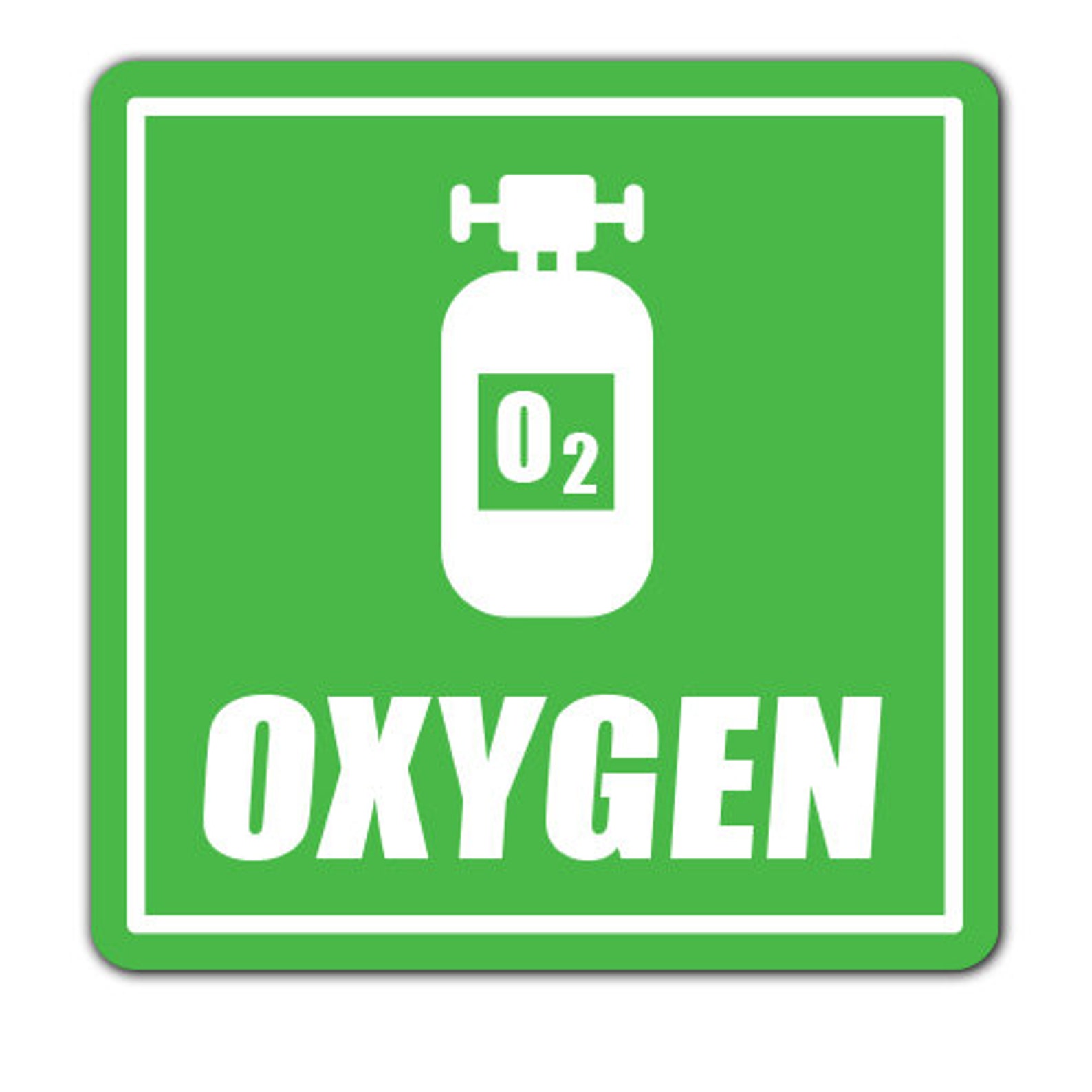 Oxygen O2 Sticker - Medical Decal, Flammable, Multiple Sizes - Etsy