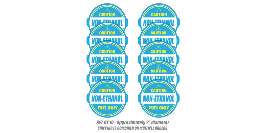 Non-ethanol Fuel Only Sticker - Gas Tank Decal, 2" (set of 10) - Etsy