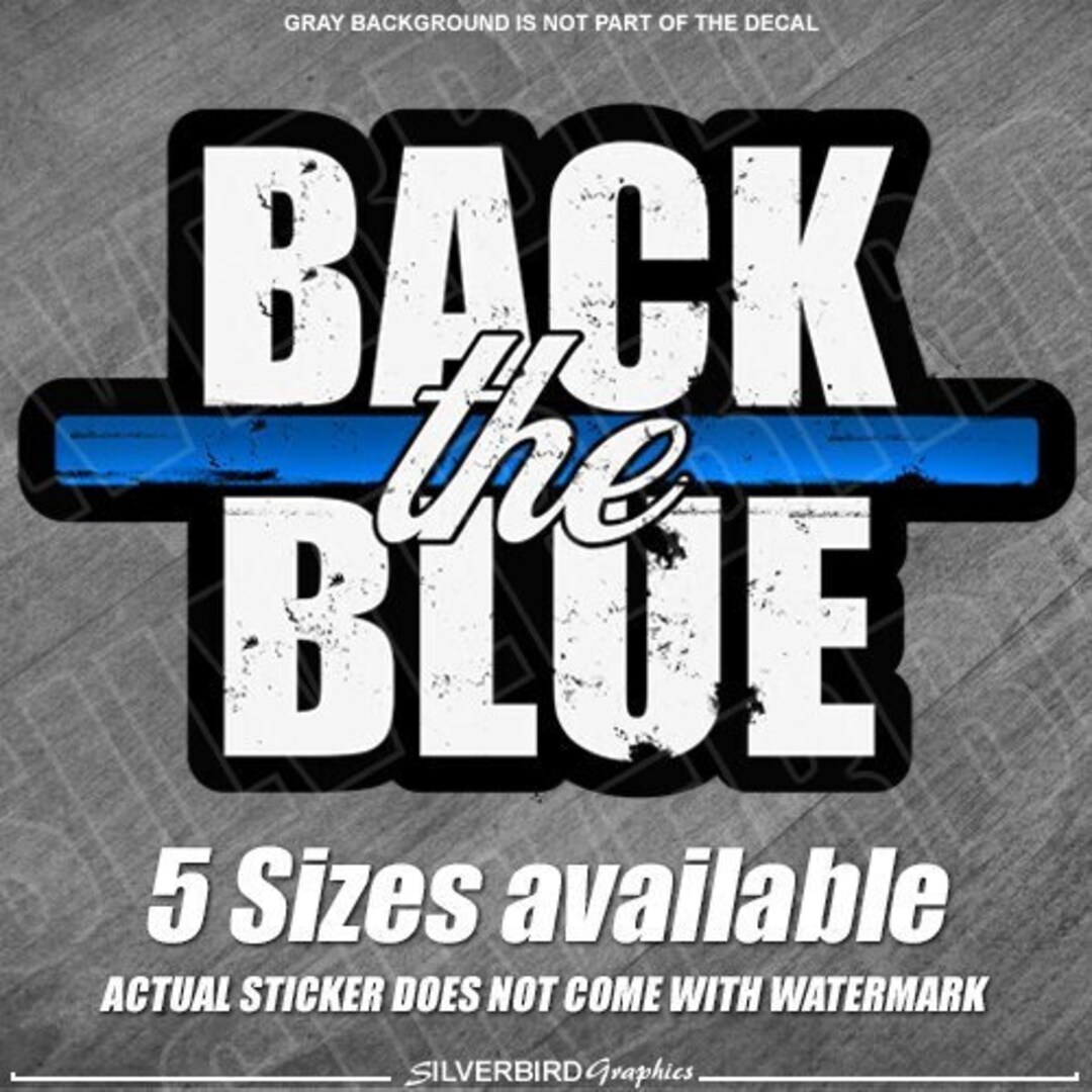 Thin Blue Line Back the Blue Police Officer Sticker Decal - Etsy