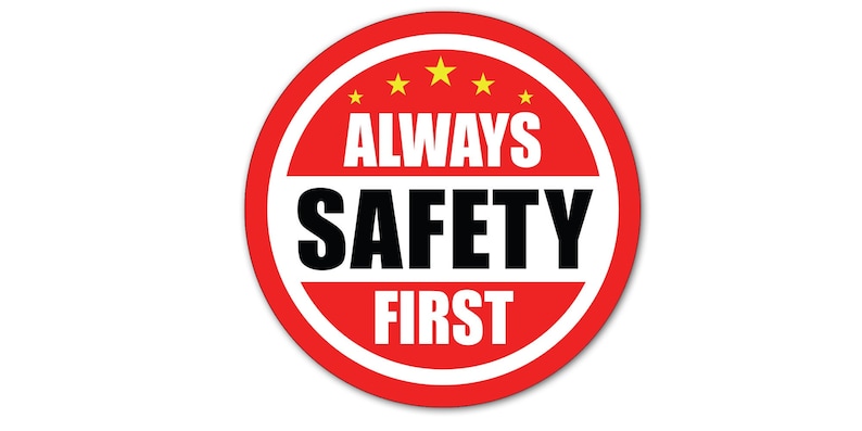 ALWAYS SAFETY FIRST Hard Hat Sticker Helmet Decal Label Employee Worker ...