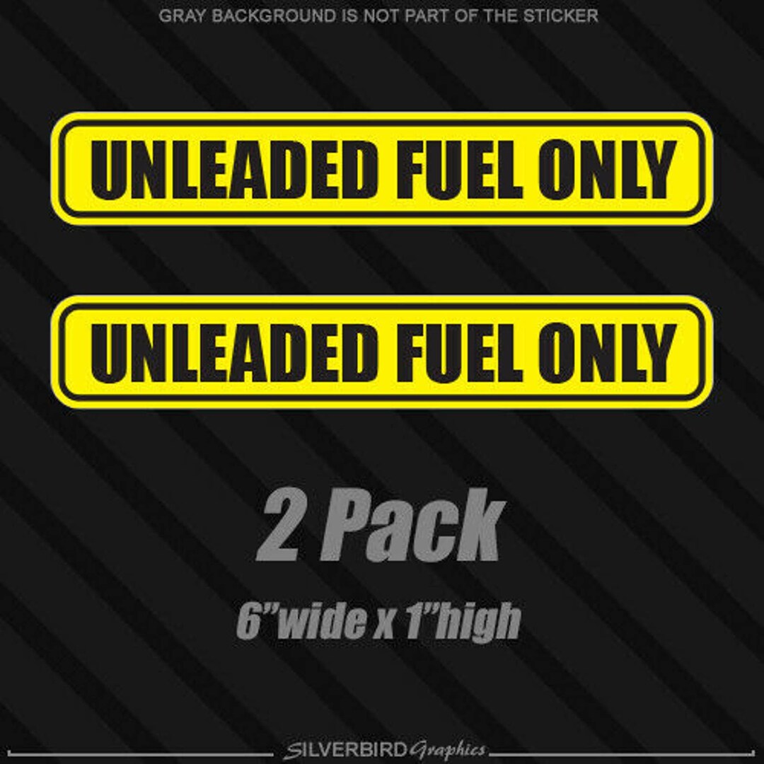 Unleaded Fuel Only Sticker Door Diesel Gas Decal Truck Label Tank Vinyl ...