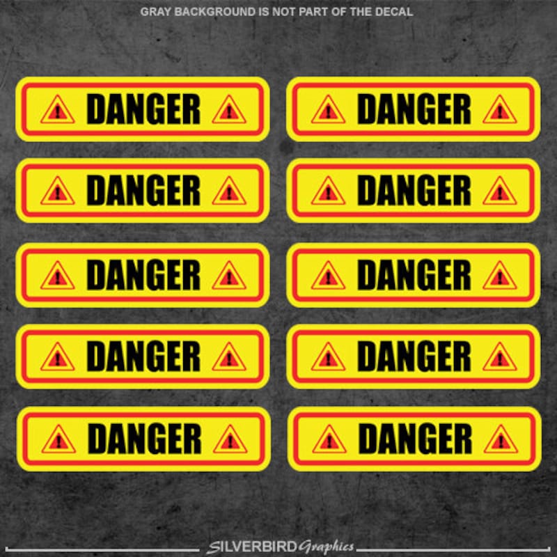 Funny Danger Stickers - Etsy