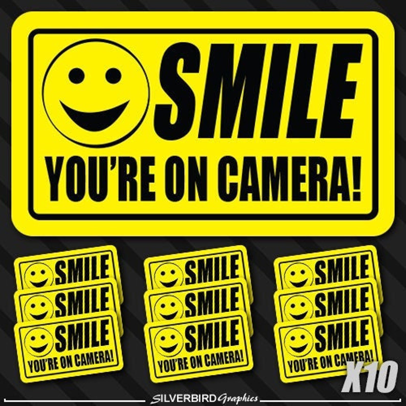 Smile You're on Camera Sticker Video Security Warning - Etsy