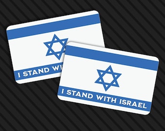 Israel America Bumper Stickers 5.5-inch by 4.2-inch Rectangle Decal ...